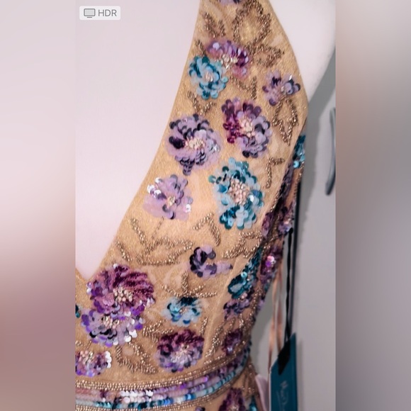 Mac Duggal | Dresses | Nwt 789 Mac Duggal Maxi Floral Sequined Dress ...